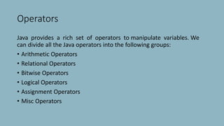 Chapter 3 java | PPTX