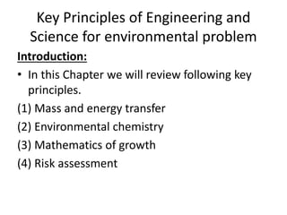 Chapter 3; Key Principles of Engineering and Science for environmental ...