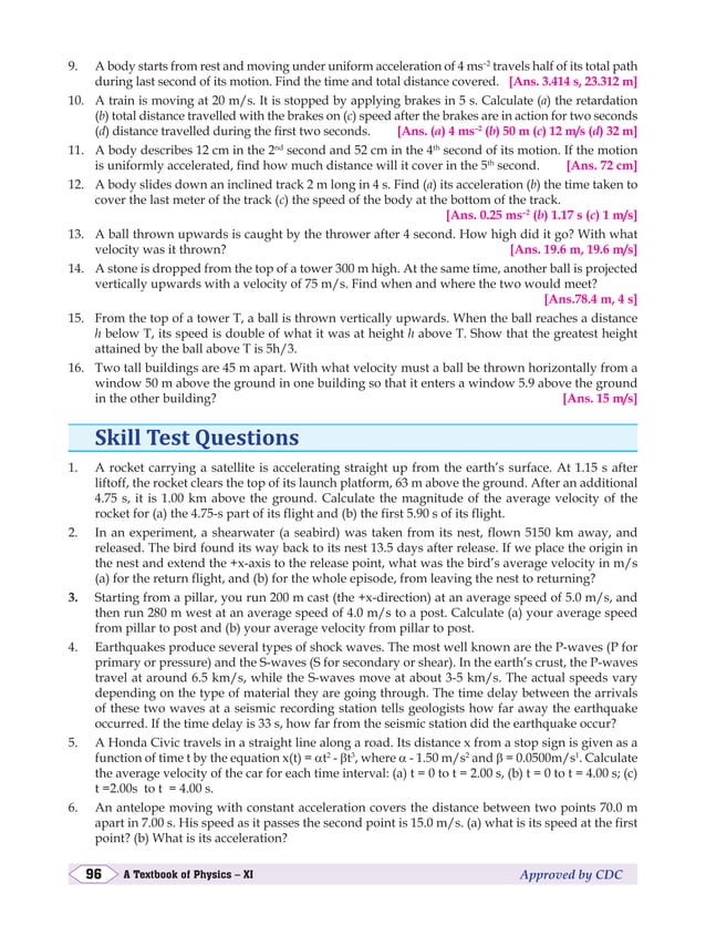 Chapter 3 kinematics | PDF