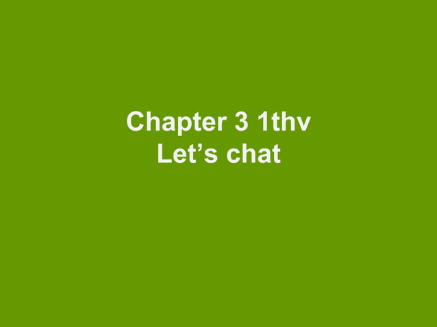 Chapter 3 (klas 1th) | PPT