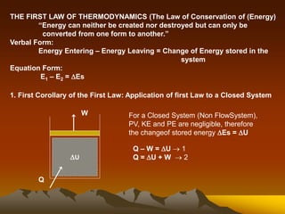 Chapter 3 (law of conservation of mass & and 1st law) | PPT