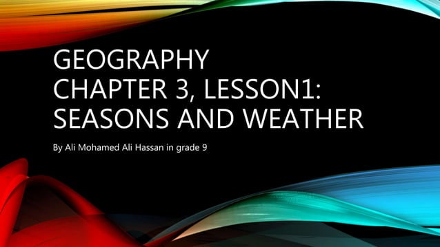Chapter 3, lesson 1 in Geography book | PPTX