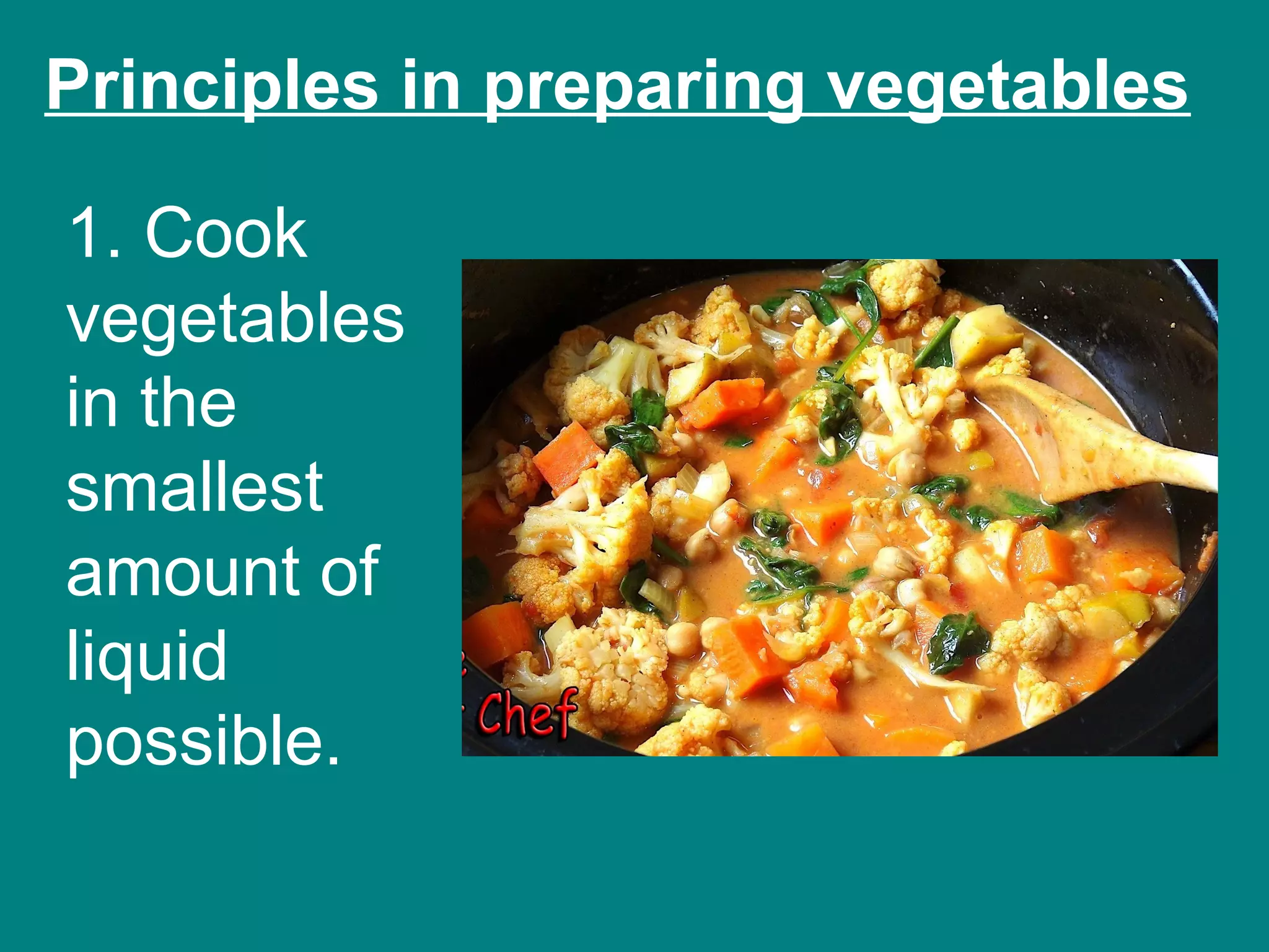 Chapter 3 lesson 2preparing vegetable dishes | PPT