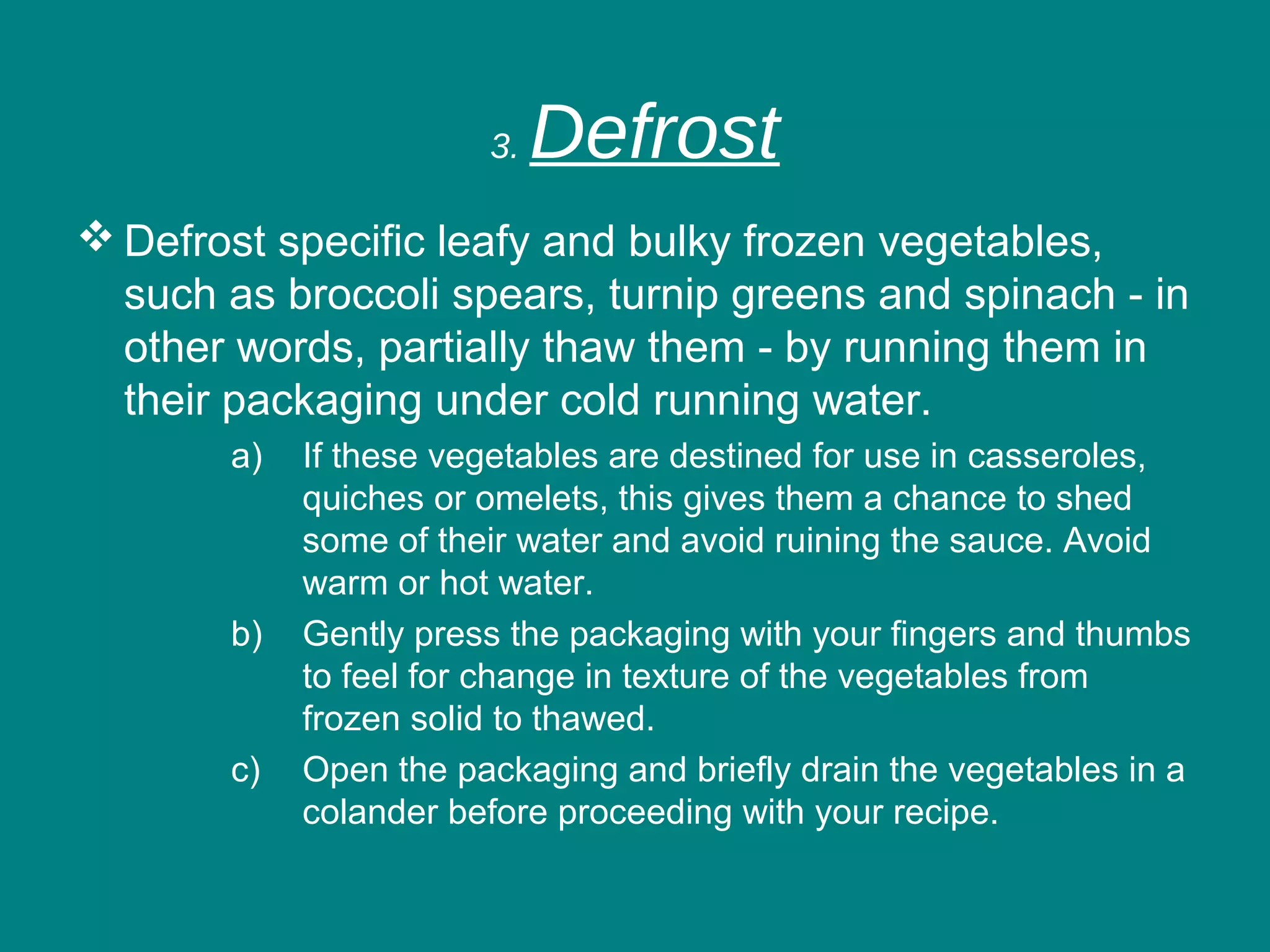 Chapter 3 lesson 2preparing vegetable dishes | PPT