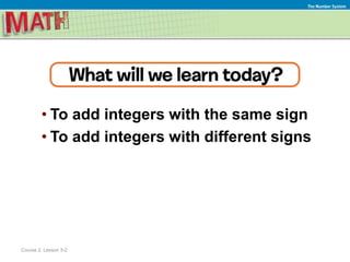 (7) Lesson 3.2 - Add Integers | PPTX | Science