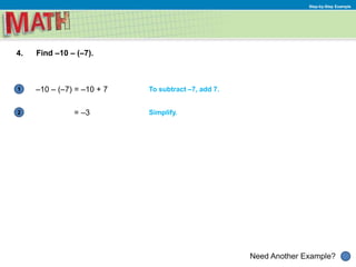 (7) Lesson 3.3 - Subtract Integers | PPT
