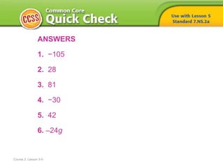 (7) Lesson 3.5 - Divide Integers | PPTX
