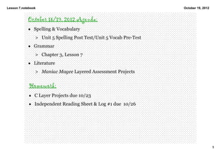 Chapter 3, Lesson 7 | PPT