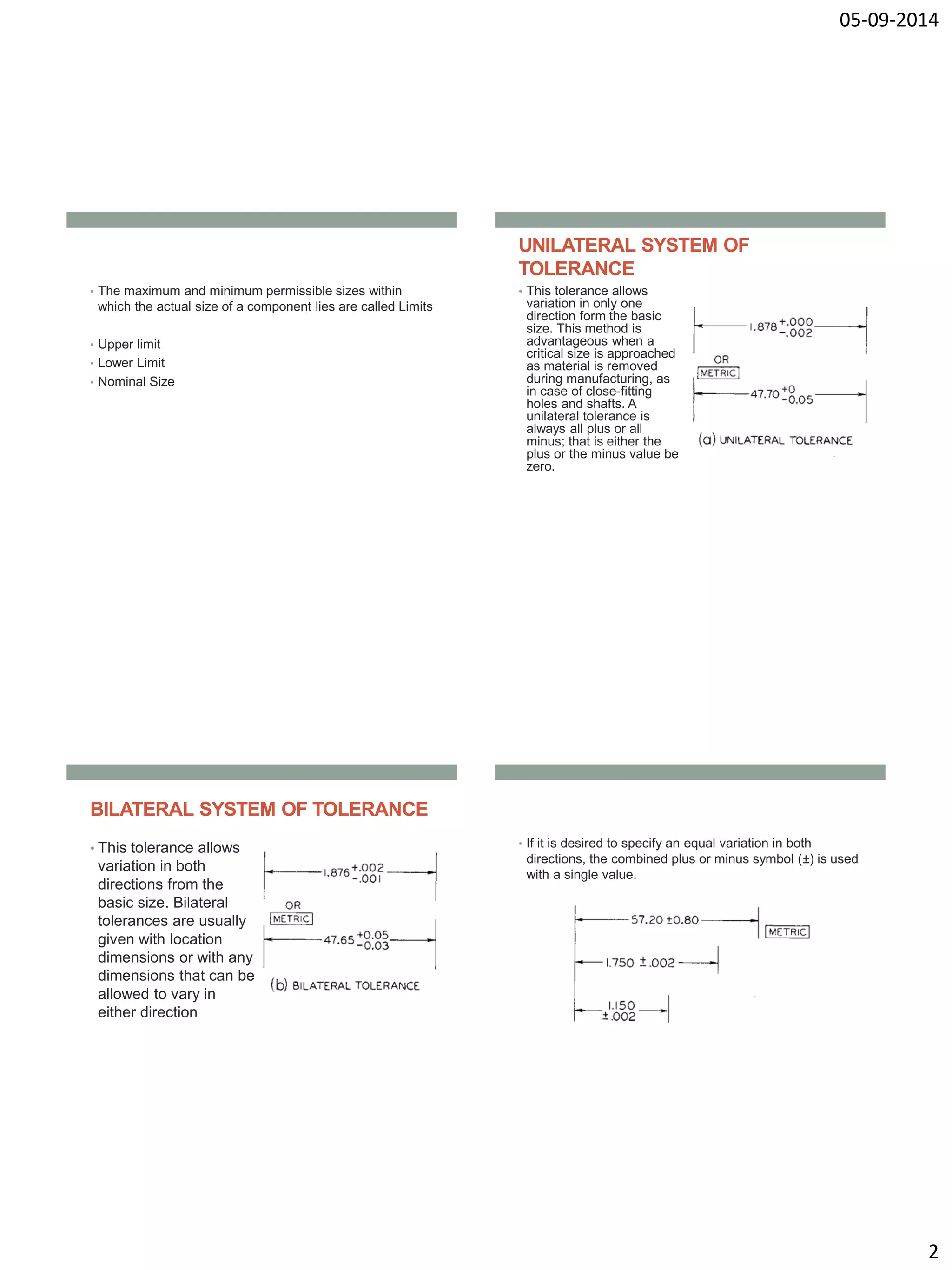 Chapter 3 limits, fits and tolerances | PDF