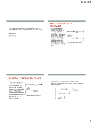 Chapter 3 limits, fits and tolerances | PDF
