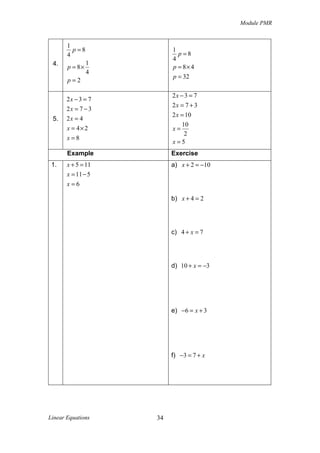 Chapter 3 linear equations | PDF