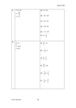 Chapter 3 linear equations | PDF