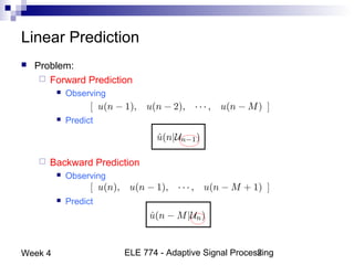 Linear prediction | PPT