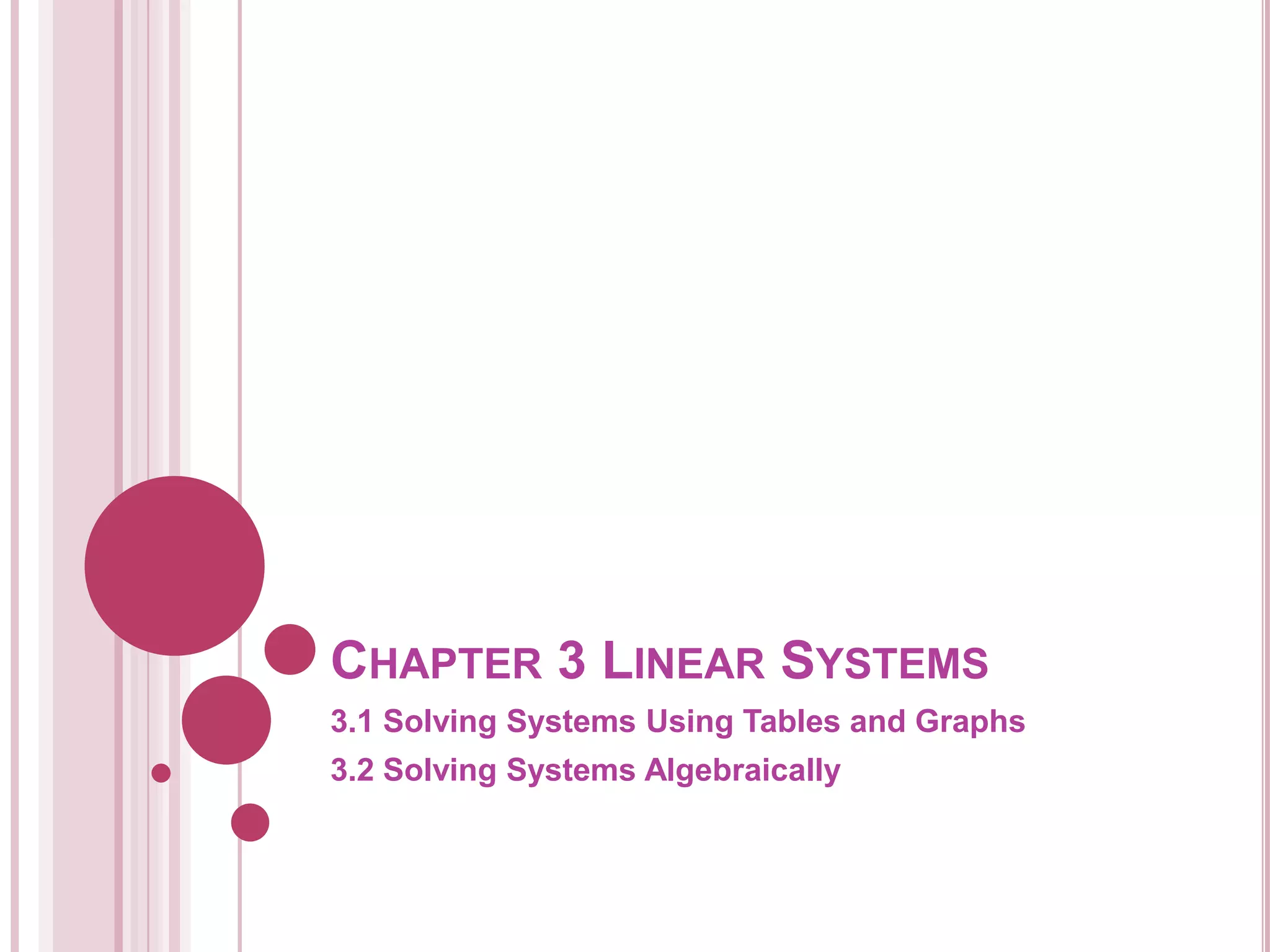 Chapter 3 linear systems | PPT