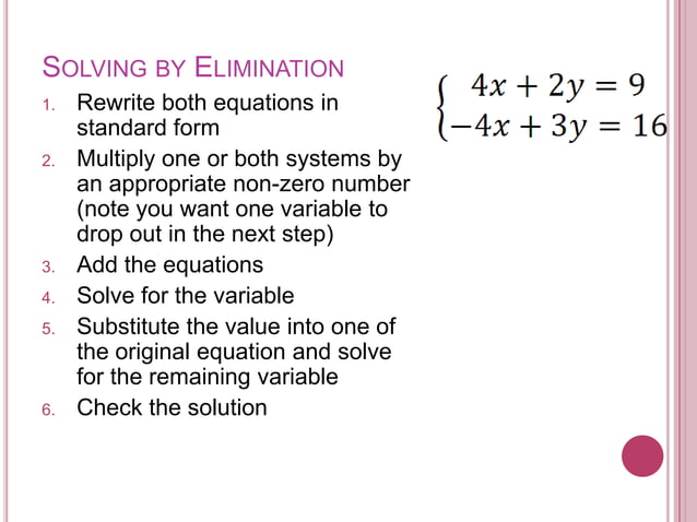 Chapter 3 linear systems | PPT