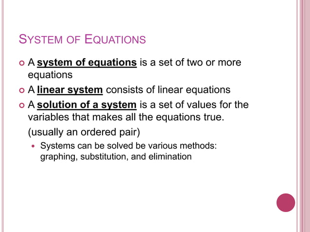 Chapter 3 linear systems | PPT