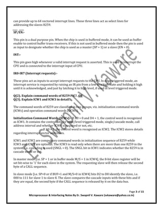 Microprocessor & Interfacing (Part-1) By Er. Swapnil V. Kaware | PDF