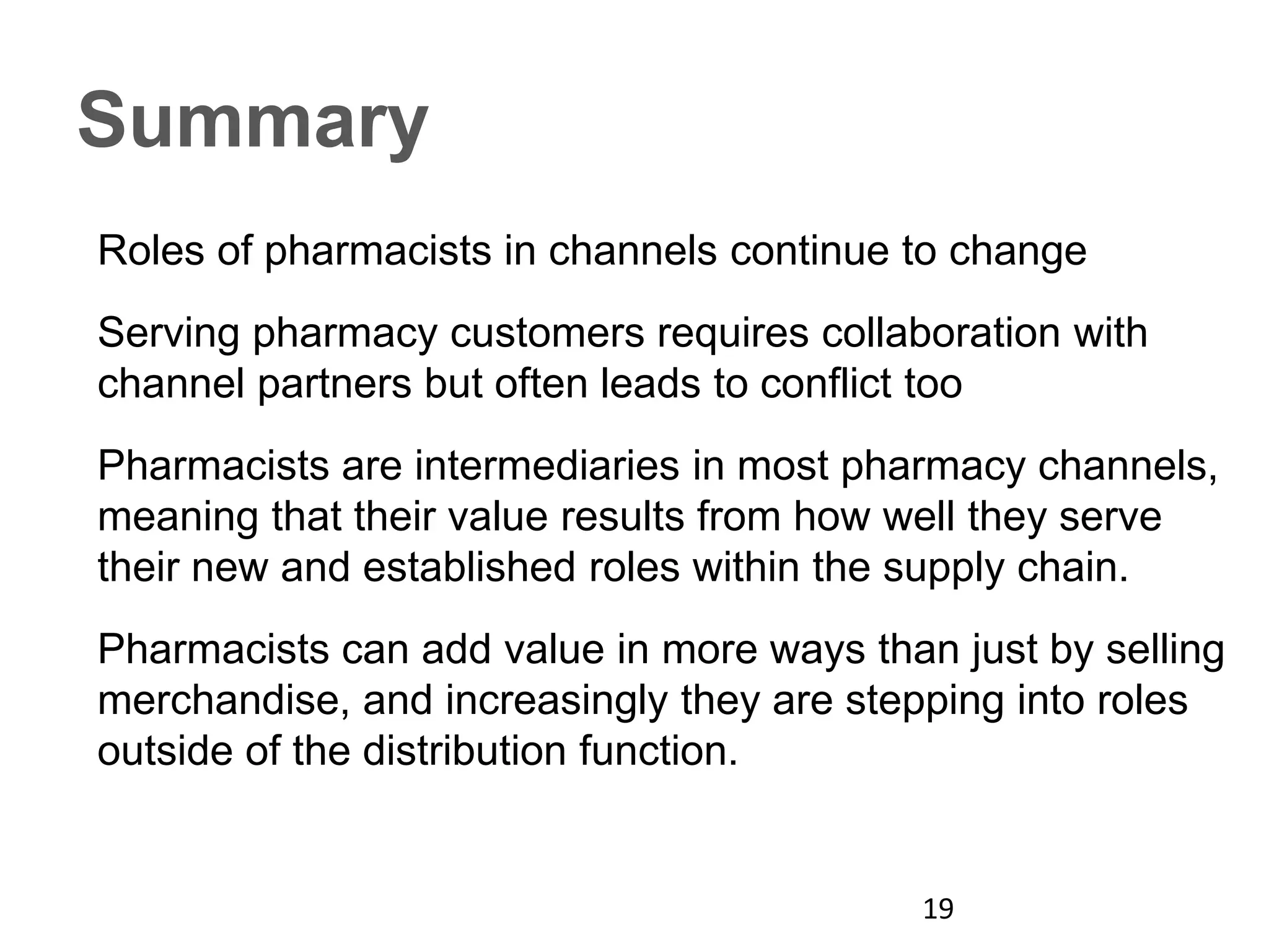 Marketing channels in pharmacy practice | PPTX
