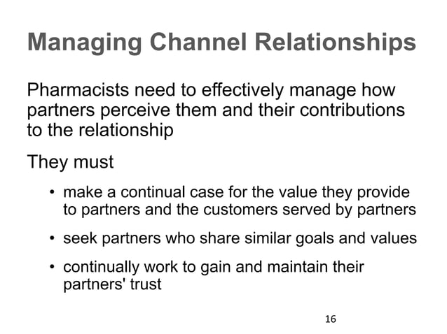 Marketing channels in pharmacy practice | PPTX