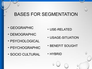 Chapter 3 Market segmentation | PPT