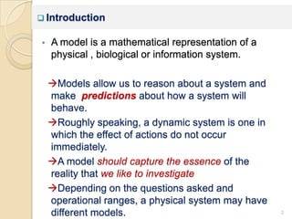Chapter 3 mathematical modeling | PPTX