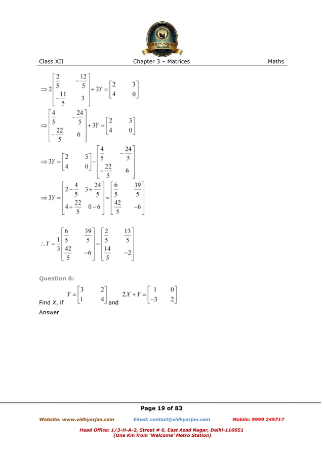 Chapter 3 matrices | PDF | Chemistry | Science