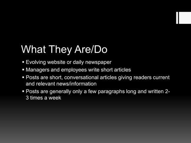 Chapter 3 memos and blogs | PPT