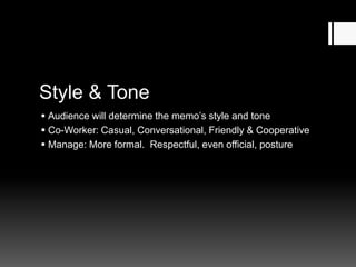 Chapter 3 memos and blogs | PPT