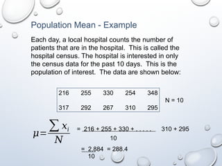 Chapter 3_M of Location and dispersion mean, median, mode, standard ...