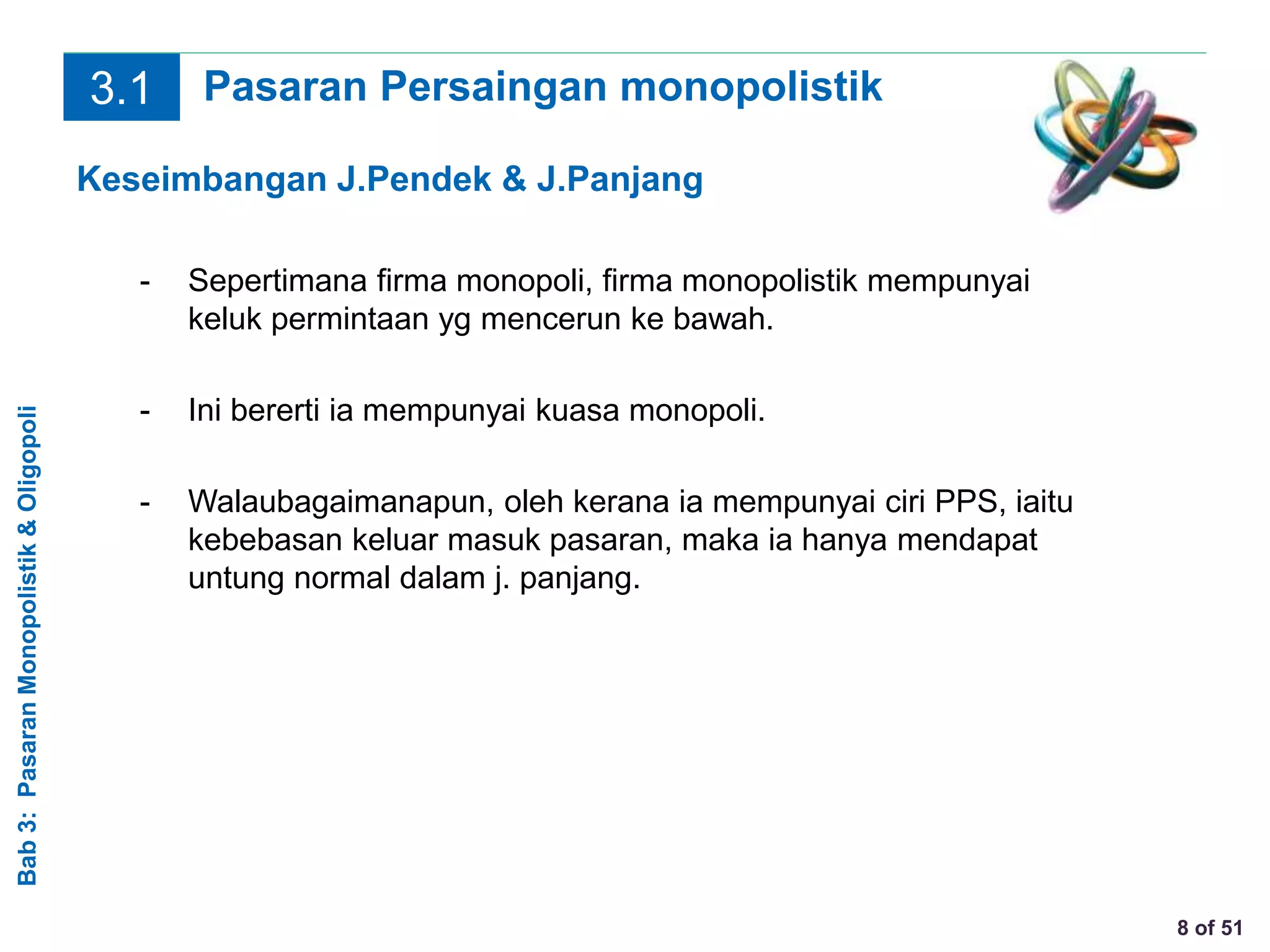 Chapter 3 monopolistik_oligopoli | PPTX