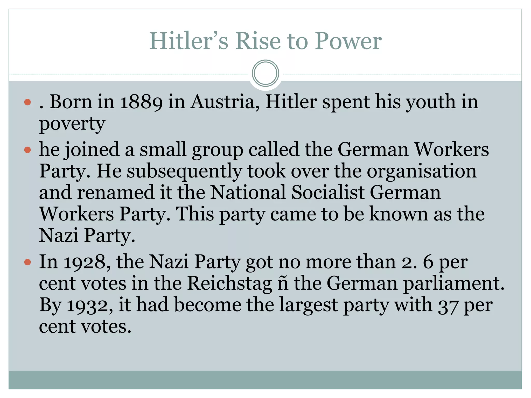 Chapter 3 nazism and rise of hitler ,class 9 | PPTX