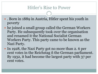 Chapter 3 nazism and rise of hitler ,class 9 | PPTX