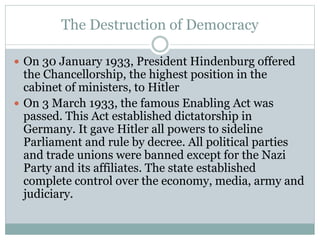 Chapter 3 nazism and rise of hitler ,class 9 | PPTX