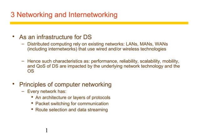 Chapter 3 networking and internetworking | PPT
