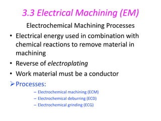Chapter 3: Non traditional Machining, Mulugeta T. WSU | PPTX