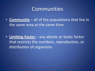 Chapter 3 notes communities, biomes and ecosystems | PPTX