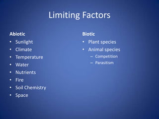 Chapter 3 notes communities, biomes and ecosystems | PPTX