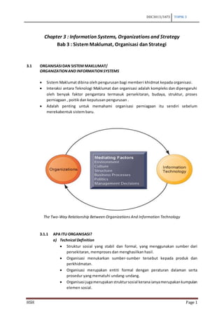 Chapter 3 organization and information systems MIS | DOCX