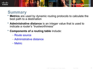 Routing Protocols and Concepts – Chapter 3 | PPT