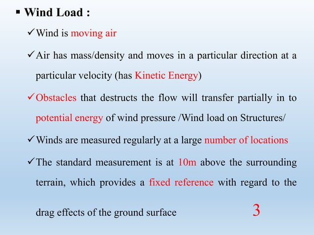 CHAPTER 3 (part 1) Wind Load and procedure.pptx | Physics | Science