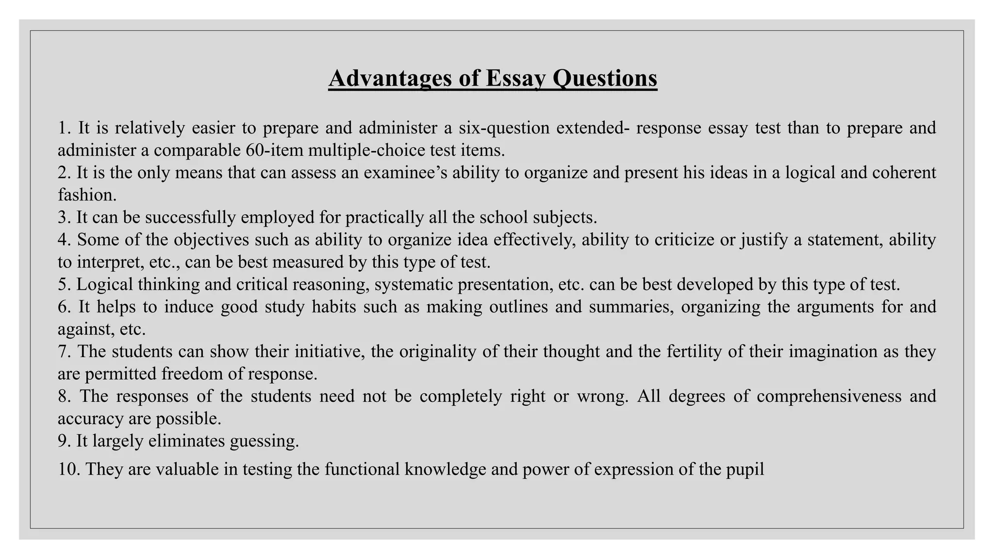 Subjective type of Test | PPT