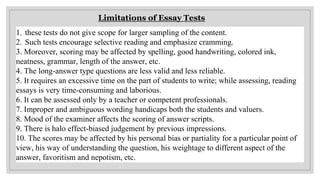 Subjective type of Test | PPT