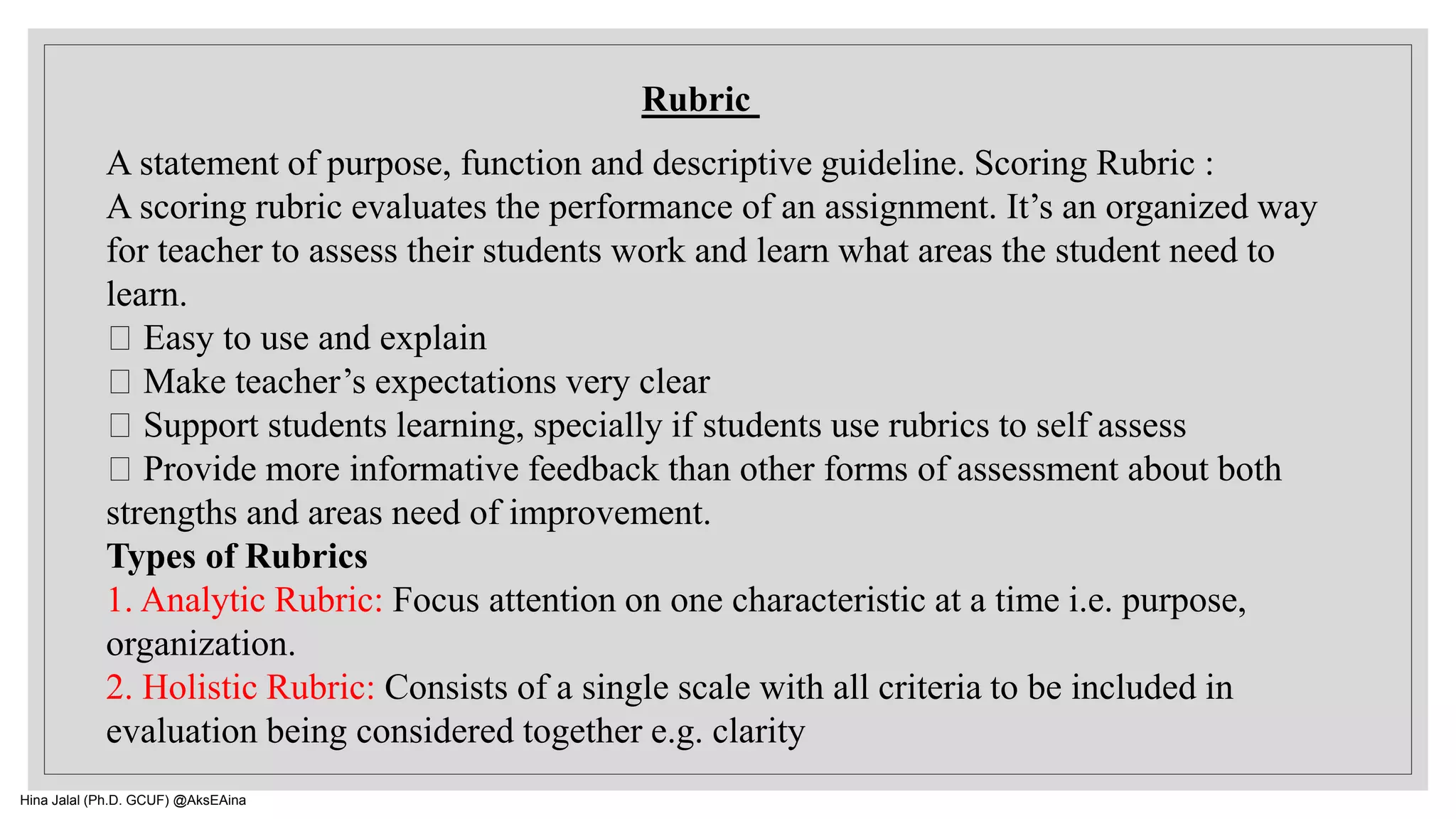 Constructing Subjective type of Achievement Test | PPT