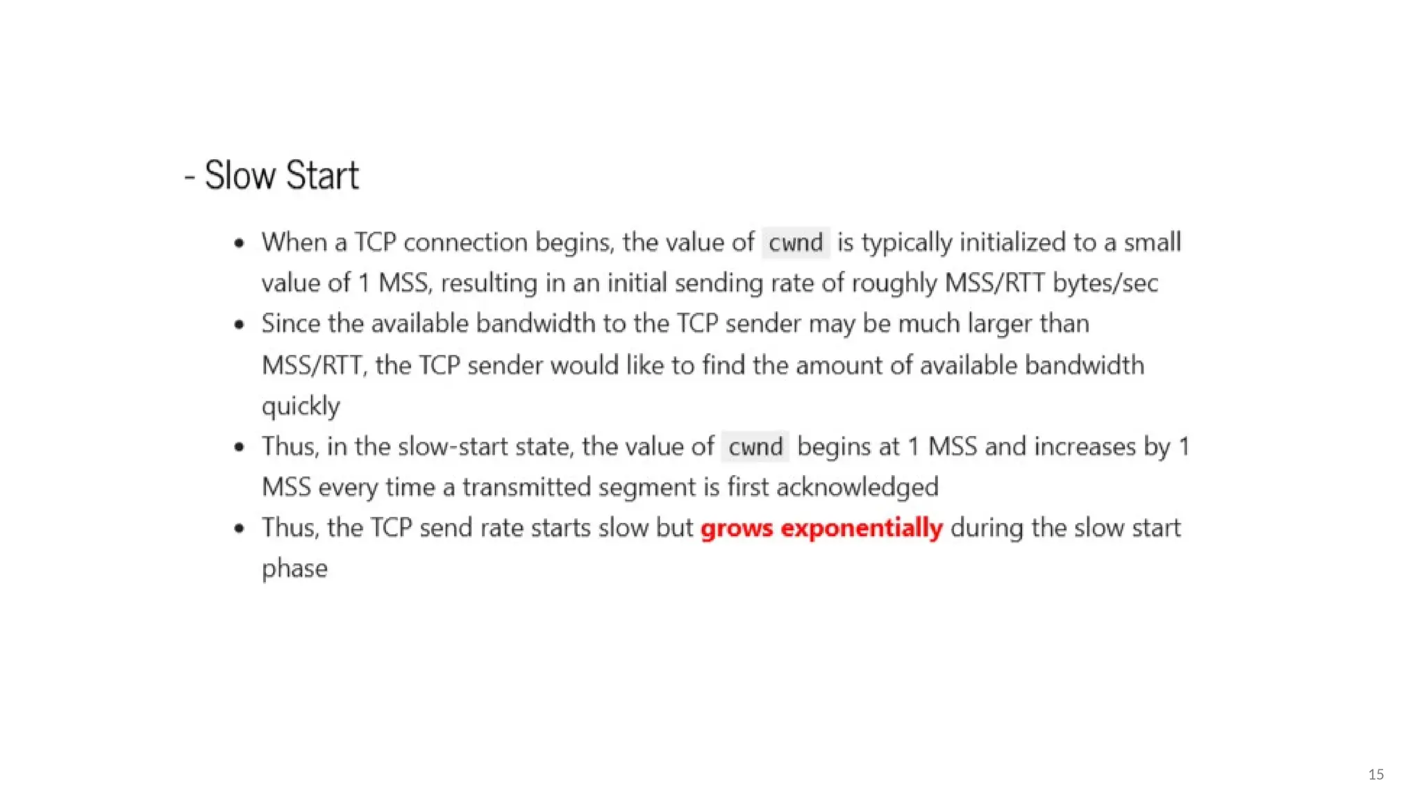 computer networks tcp congestion control road map from kurose | PPT