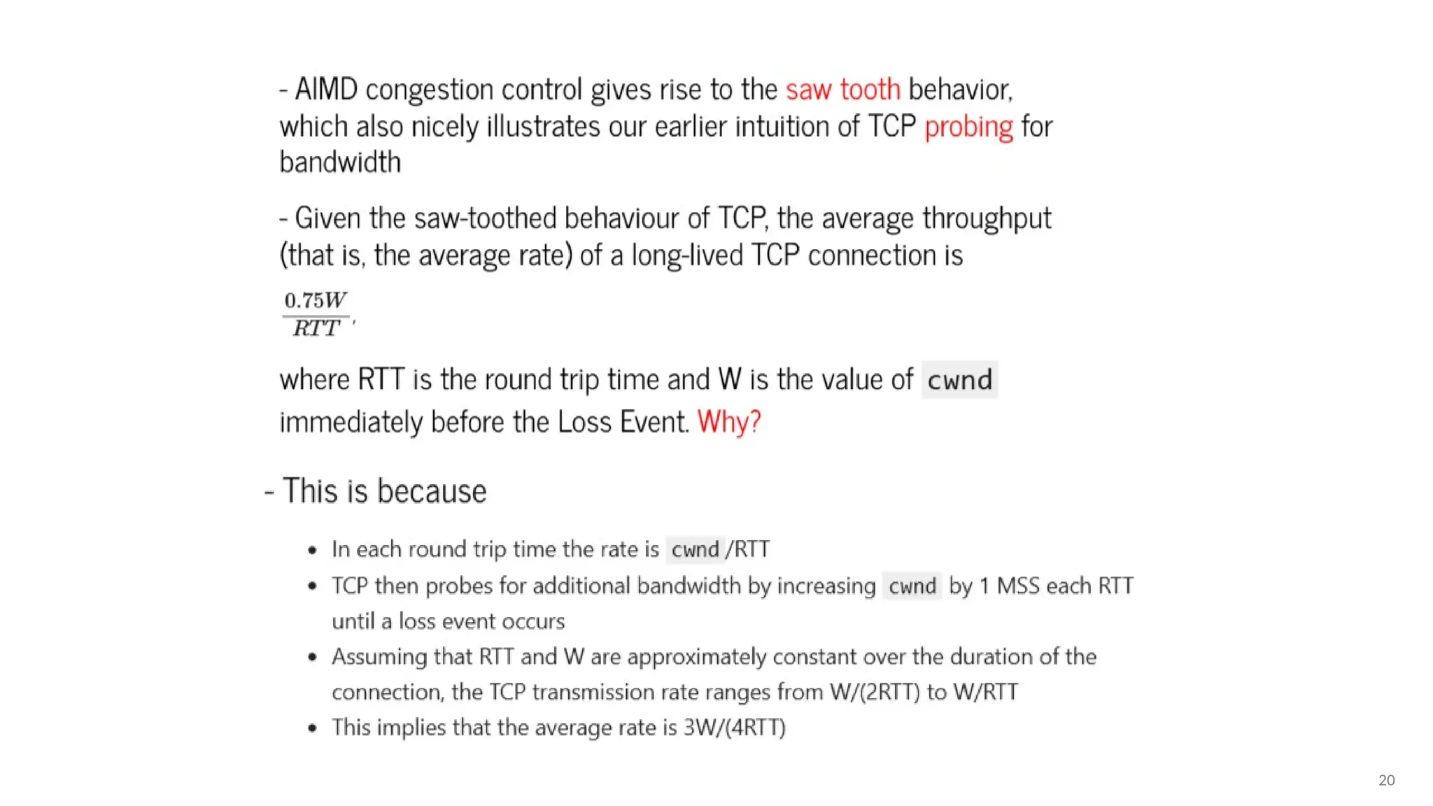 computer networks tcp congestion control road map from kurose | PPT