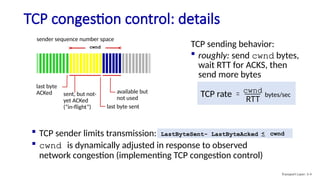 computer networks tcp congestion control road map from kurose | PPT