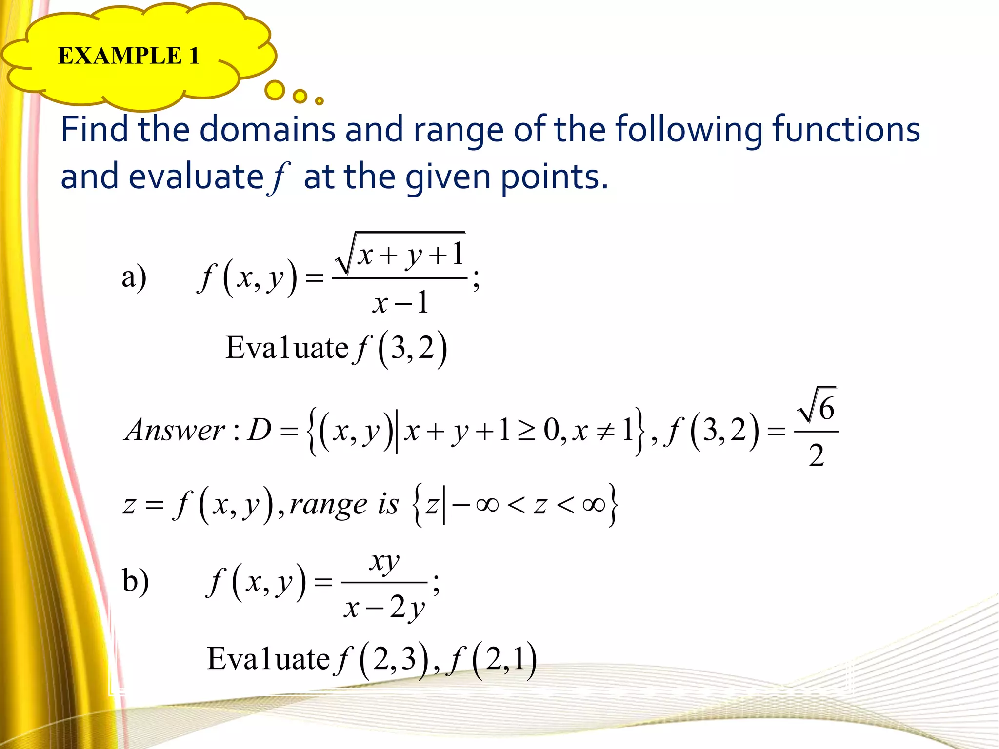 Applied Calculus Chapter 3 Partial Derivatives Pptx