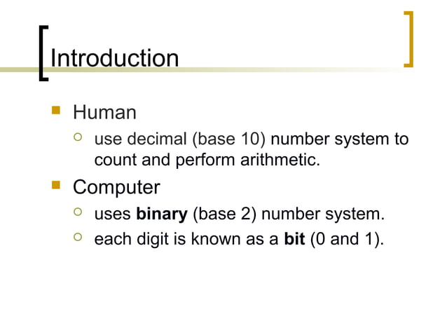 Chapter 3 Part I Data Representation Ppt Computing Technology And Computing