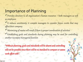 Chapter 3 Planning in Management Theory and Practice | PPT
