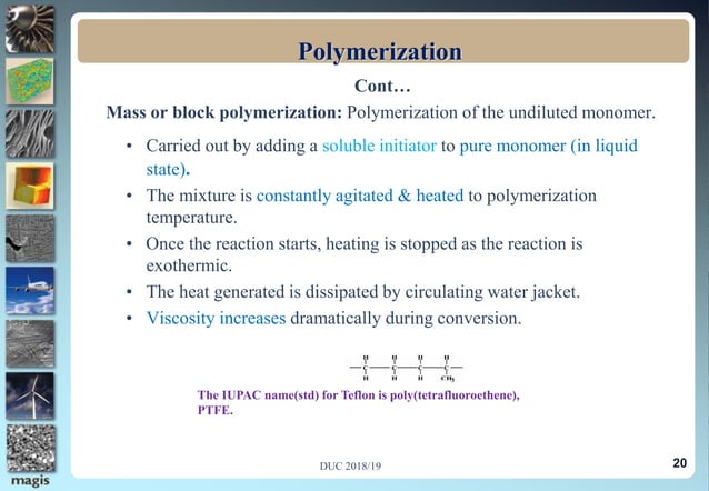 CHAPTER 3 POLYMERIZATION.ppt | Chemistry | Science